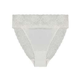 Bendon Lace Trim High Cut Brief 35-7700 White Womens Underwear | Zodee ...